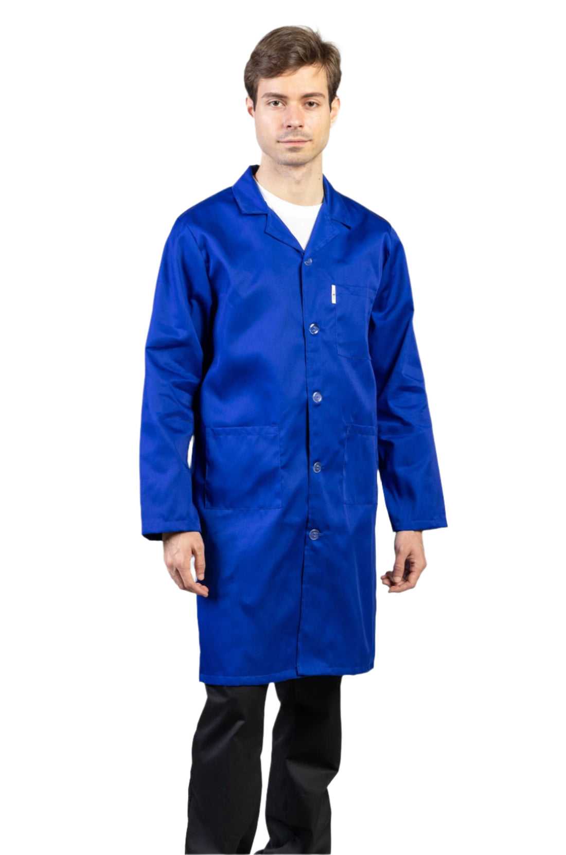 Halat de lucru albastru unisex tercot 195g Eliot – Dispo Trading